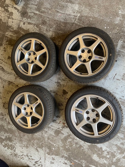 OEM Mitsubishi Lancer Evolution VIII GSR Enkie Wheels + RWC Tyres ...