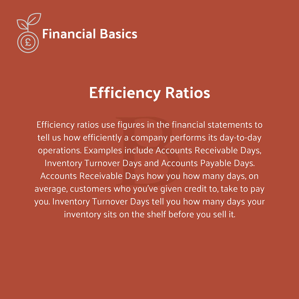FINANCIAL BASICS: EFFICIENCY RATIOS