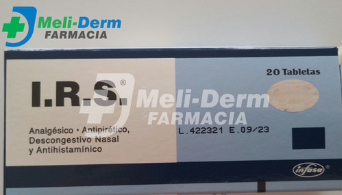 IRS CAJA X 20 TABLETAS | Meli Derm