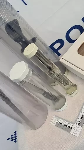 Police Forensic Soco Evidence Tubes and boxes