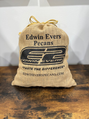 8# In Shell Pecans Custom Burlap Bag | E2 Pecans
