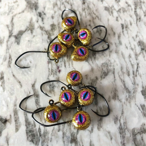 DISCO GOLD Lizard (5 pack) | Chase25 Crappie Jigs