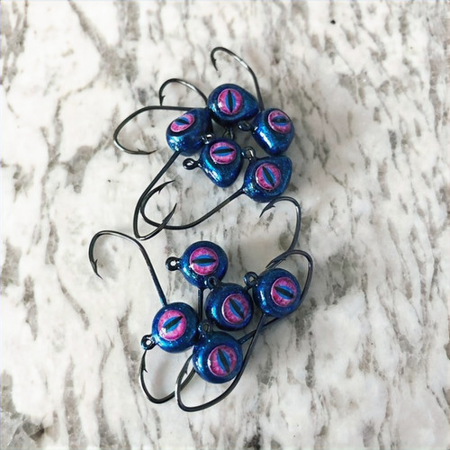 SAPPHIRE BLUE Lizard (5 pack) | Chase25 Crappie Jigs