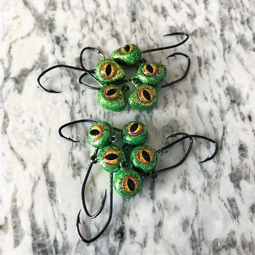 DISCO LIME Lizard (5 pack) | Chase25 Crappie Jigs