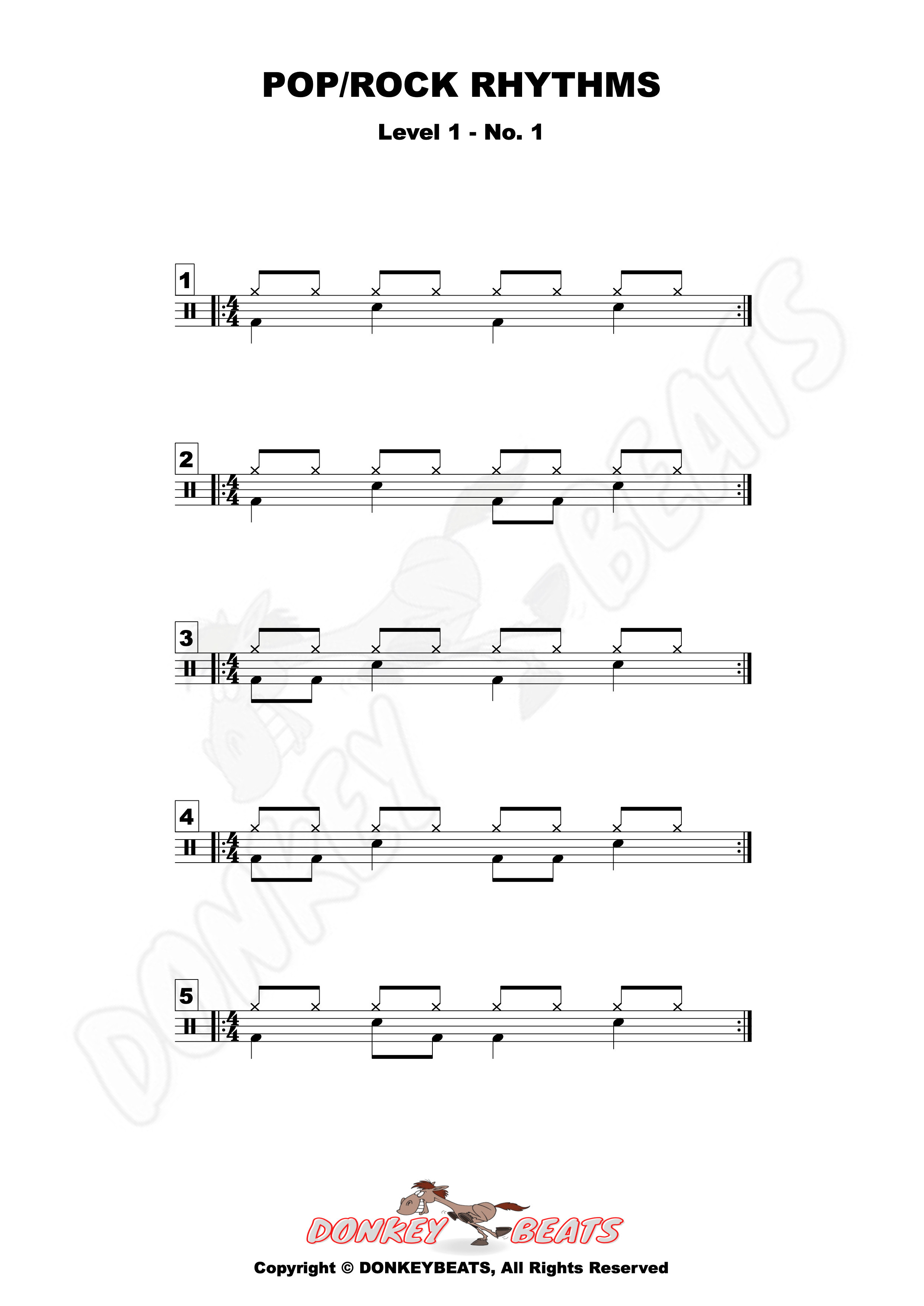 Most Popular Drum Rhythms - FREE | Donkeybeats.com