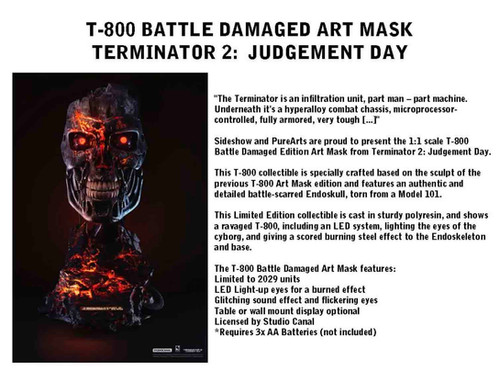 TERMINATOR T800 BATTLE DAMAGED ART MASK | My Vxw Site N35pep 4