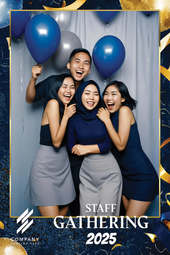 Regal Blue and Gold Event Photobooth Template