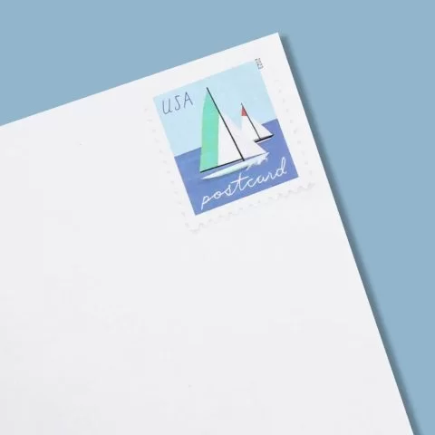 100 USPS LETS GO SAILING BOAT POSTCARD FOREVER POSTAGE STAMPS | WWW ...