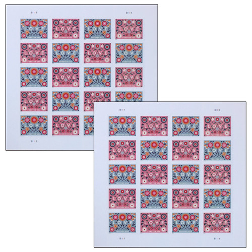 100 USPS BLUE/PINK LOVE FOREVER POSTAGE STAMPS | WWW.SHOPUSSTAMPS.COM