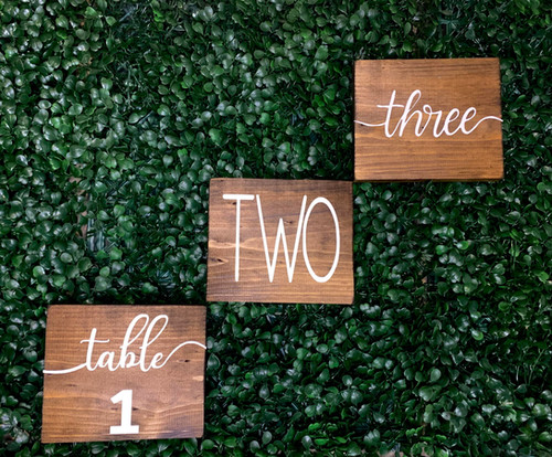 Wooden Table Numbers | Better Together