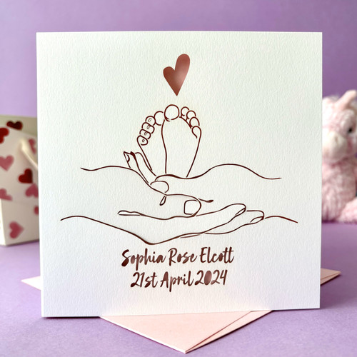 witm| Personalised Baby Feet Card