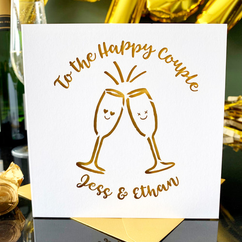 witm| Personalised Champagne Flutes Card