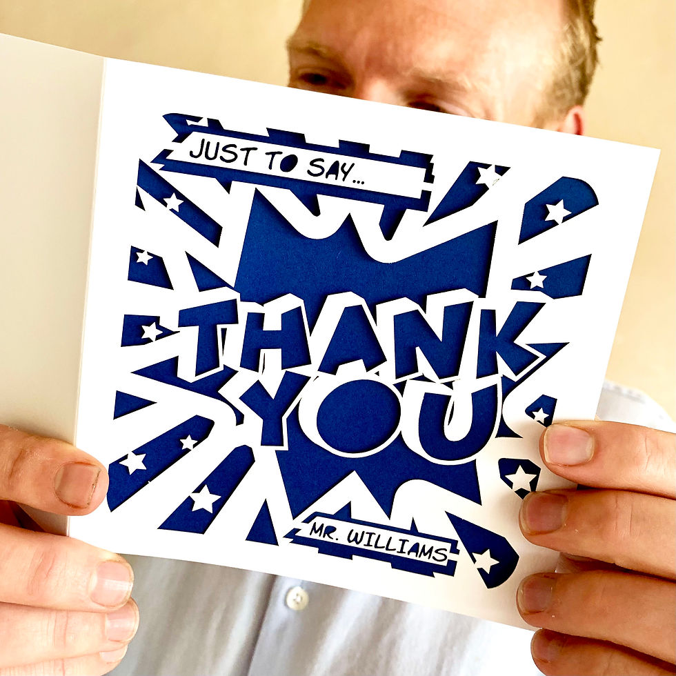 witm| Personalised Comic Thank You Card