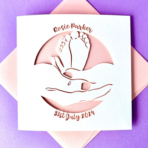 witm| Personalised New Baby Feet Card