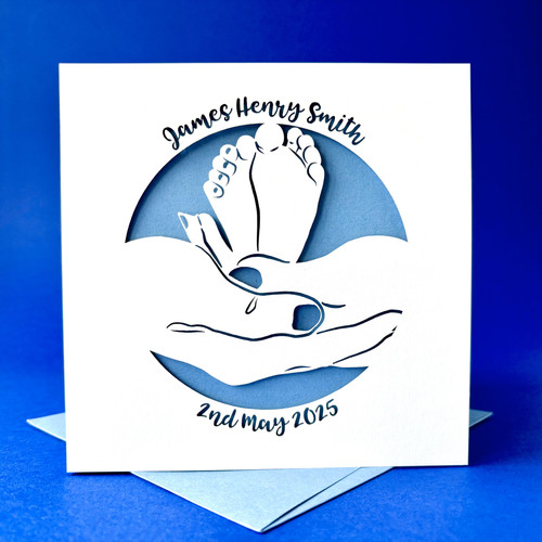 witm| Personalised New Baby Feet Card