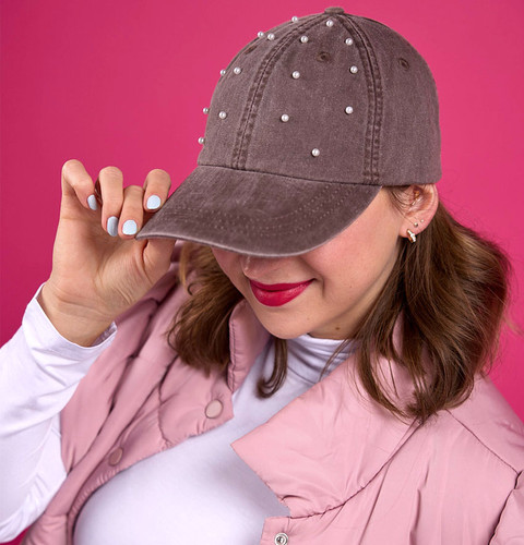Classic Pearl Washed Canvas Cap – Brown | Camilles Closet