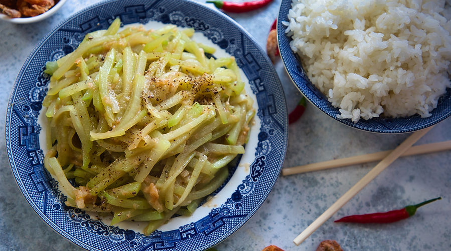 Su su xào tôm khô - Choko Stir Fry | Vietnamese Recipes | Duncan Lu