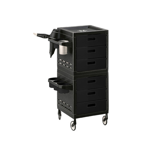 Ceriotti 6 Drawers Trolley- Black | International Beauty Supplies