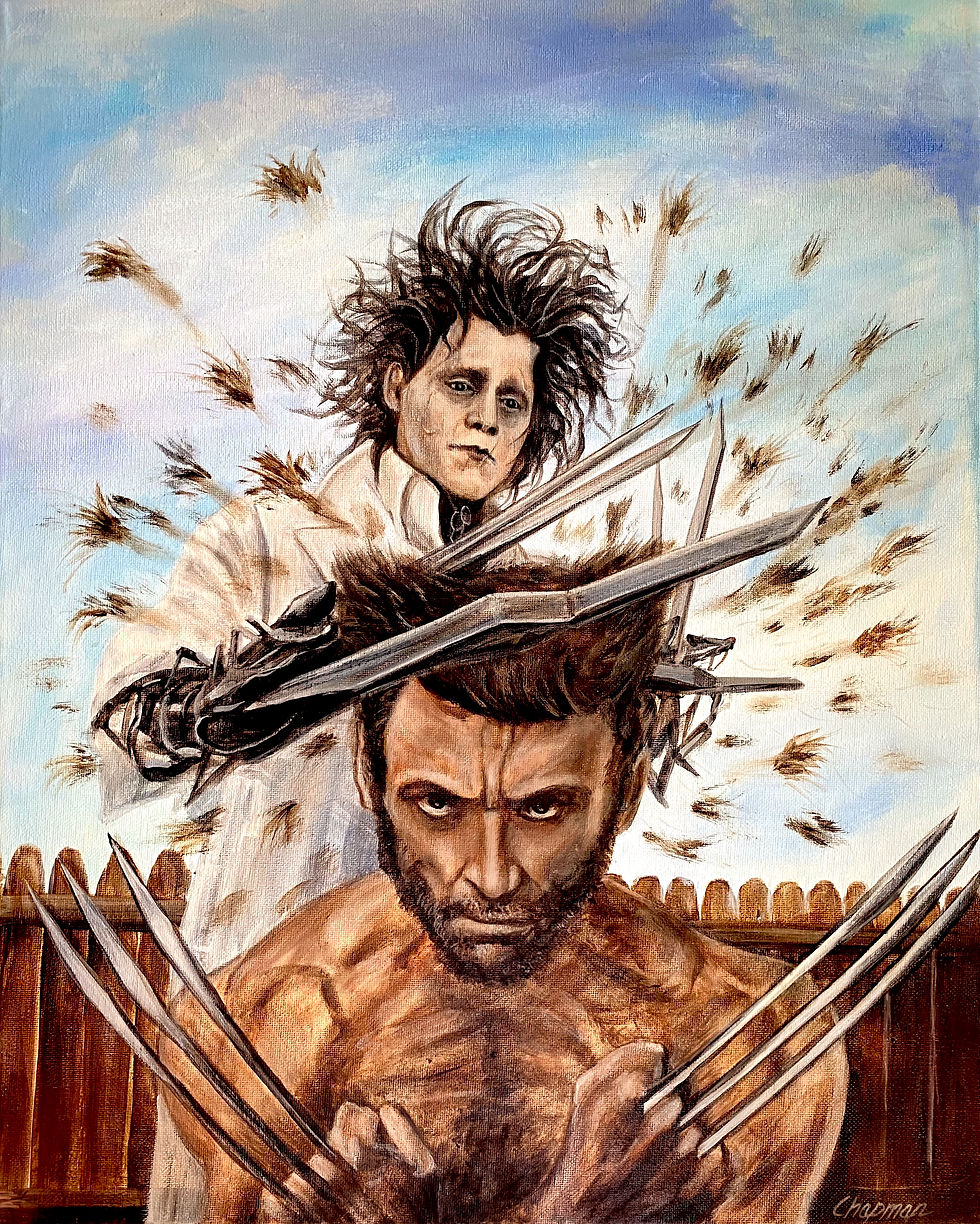 Edward Scissorhands gives Wolverine a Backyard Haircut. | Travis ...