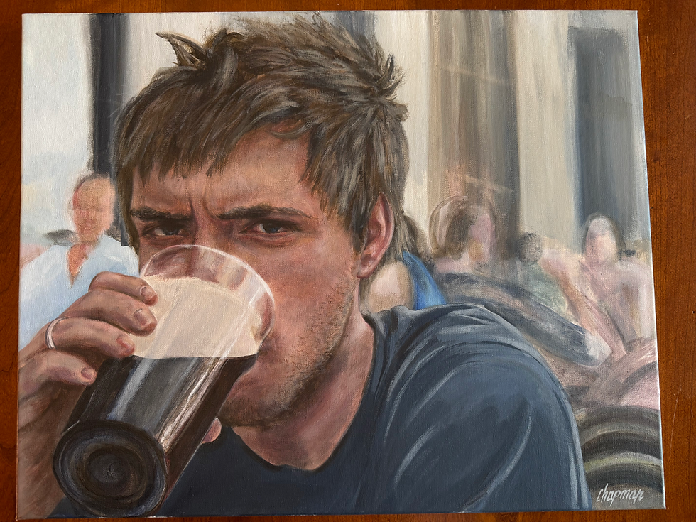Guy drinking a Guinness, beer with intense stare meme original | Travis ...