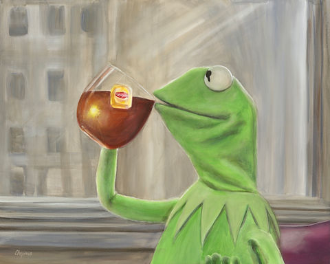 how to draw kermit love meme