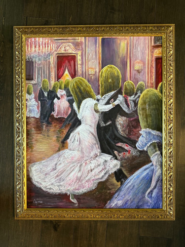 Pickle ball dancing pickles hand embellished canvas print 24”x30” with ...