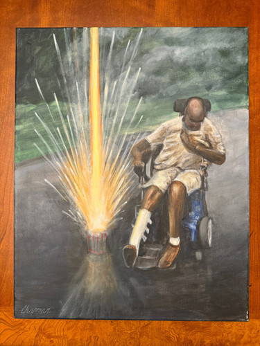 Back up Terry fireworks original painting 16” x 20“ on canvas. | Travis ...