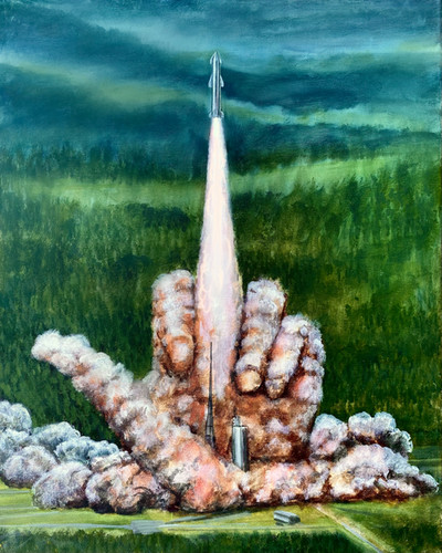 Rocket launch middle finger smoke billionaires escape before the ...