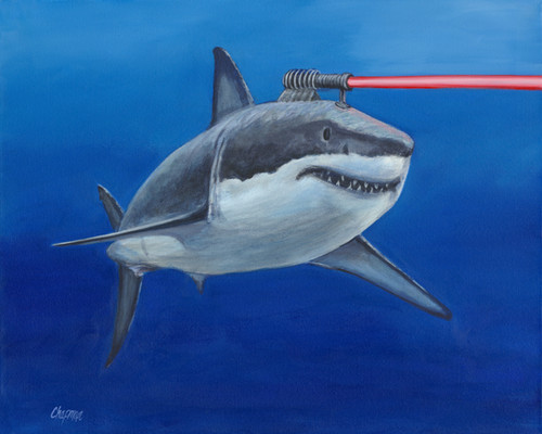 Laser Shark. Shark with a laser beam attached to its head. | Travis ...