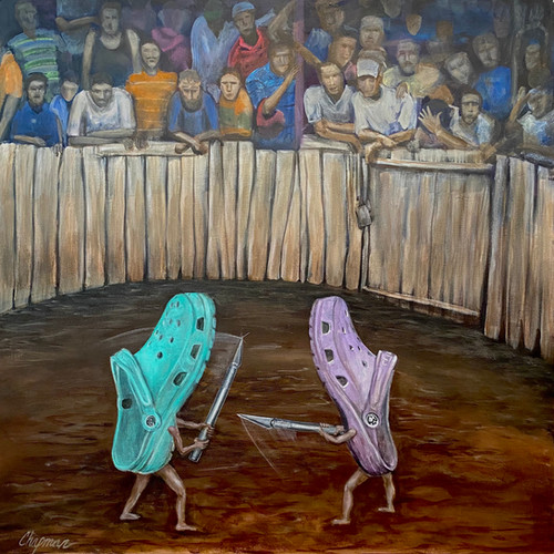 Croc fight. Two crocs battle it out with X-Acto knives. | Travis ...