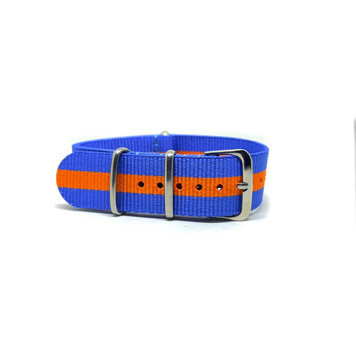 Nylon Strap Sky Blue - Orange | MOOI Straps
