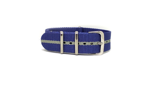 Nylon Strap Dark Blue - Grey | MOOI Straps