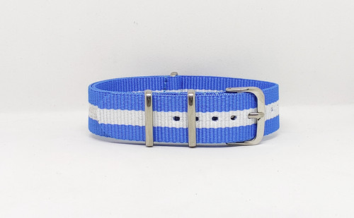 Nylon Strap Sky Blue-White | MOOI Straps