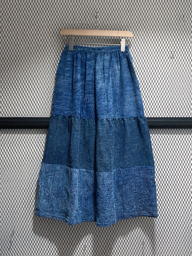 Indigo Patchwork Skirt | PlateauWorkshop