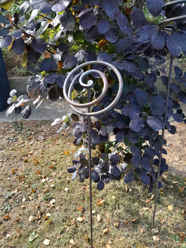 3-Pack Hand Forged Spiral Plant Supports - Sturdy & Elegant