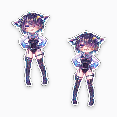 deviousSprite TactiCat Chibi Star sticker | Good Bean Co