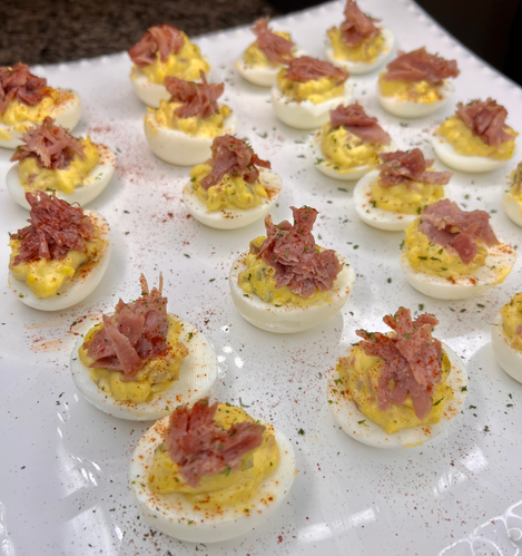 Smoked Turkey Deviled Eggs | GourmetAngiie