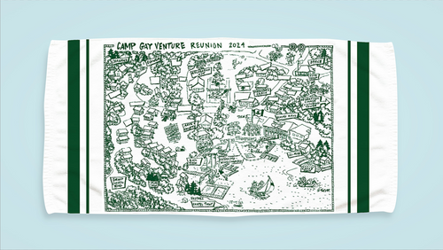 Camp GV Illustrated Map Towel | Camp GV Reunion