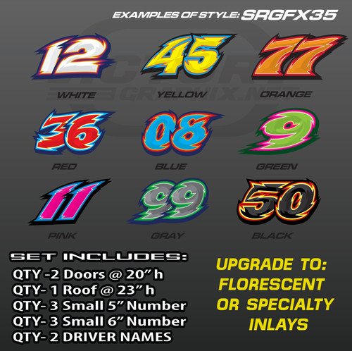 RACING NUMBER SET STYLE SRGFX35 | victorygraphix