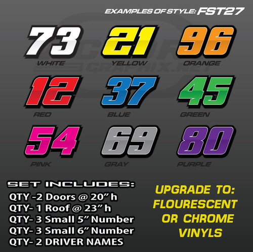 RACING NUMBER SET - STYLE FST27 | victorygraphix