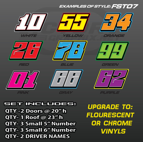 RACING NUMBER SET - STYLE FST07 | victorygraphix
