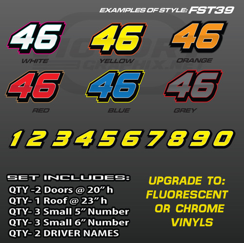 RACING NUMBER SET STYLE FST39 | victorygraphix