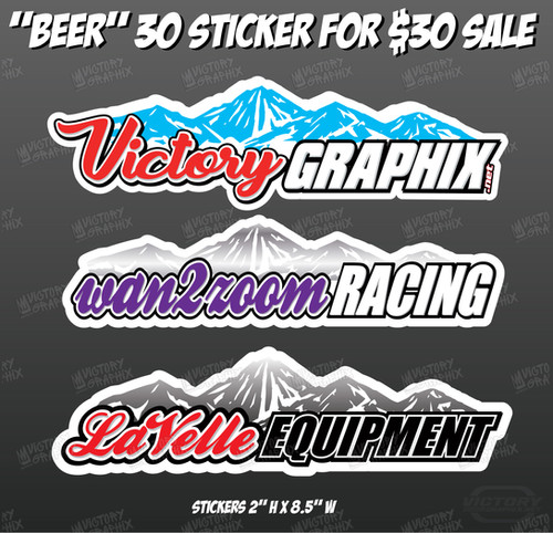 "BEER" 30 Stickers for $30 Sale | victorygraphix