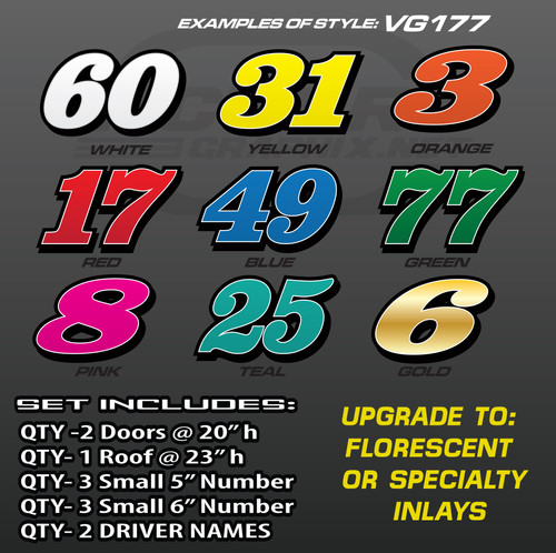 RACING NUMBER SET STYLE VG177 | victorygraphix