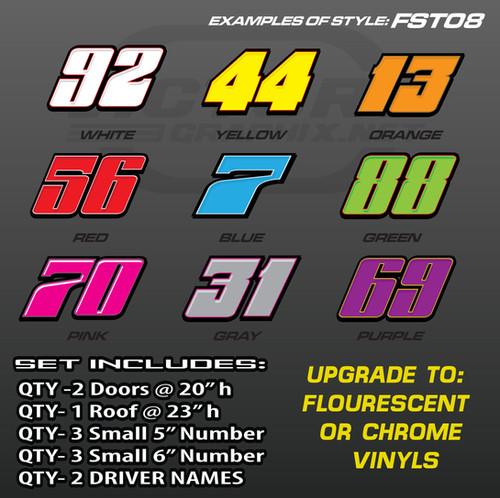 RACING NUMBER SET - STYLE FST08 | victorygraphix