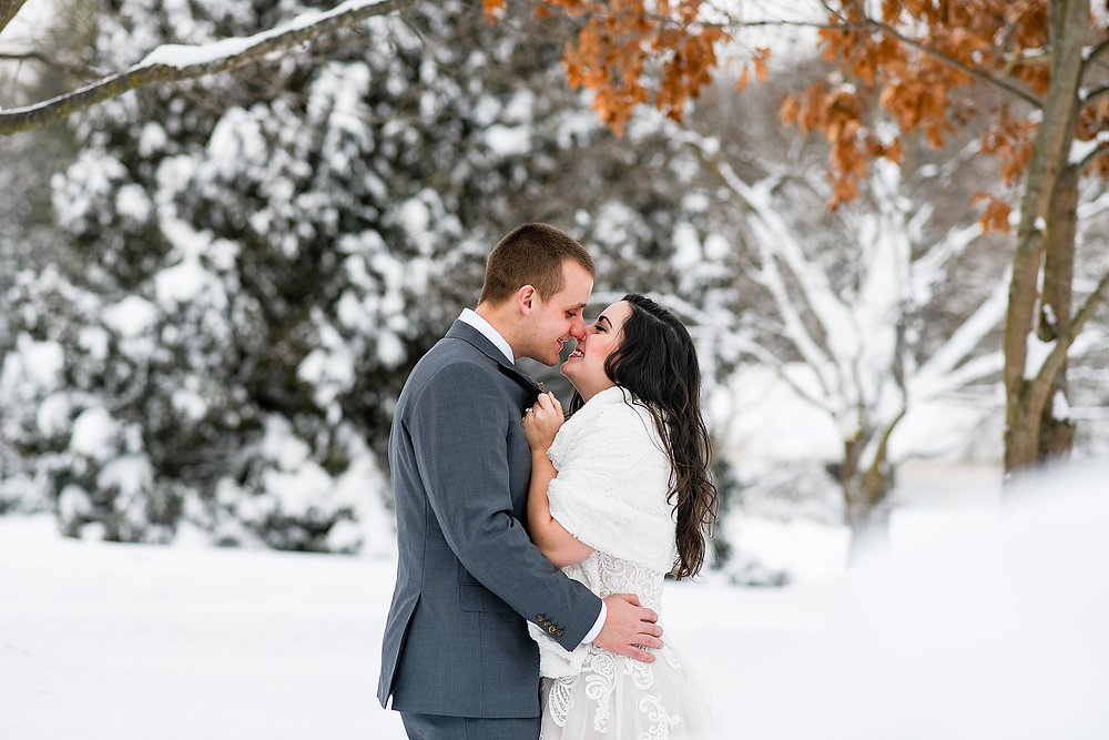 Jenn & Brendon's Day-After Wedding Session in a Snowstorm, Upstate New York
