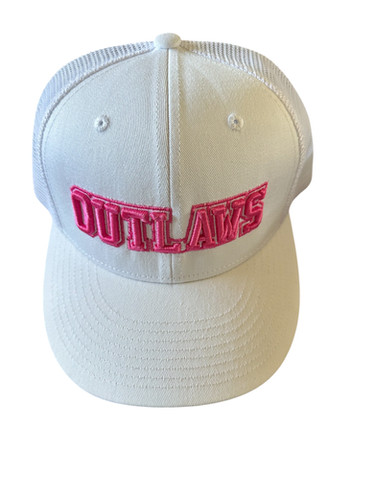 White with Pink OUTLAWS - SnapBack | NW Elite
