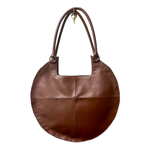 Big Round Tote - Chocolate Brown | Theugi New York