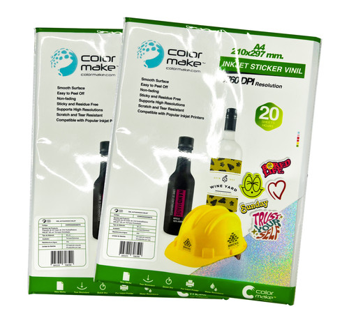 VINIL ADHESIVO IMPRIMIBLE ESTRELLADO HOLOGRAFICO A4 COLOR MAKE ...