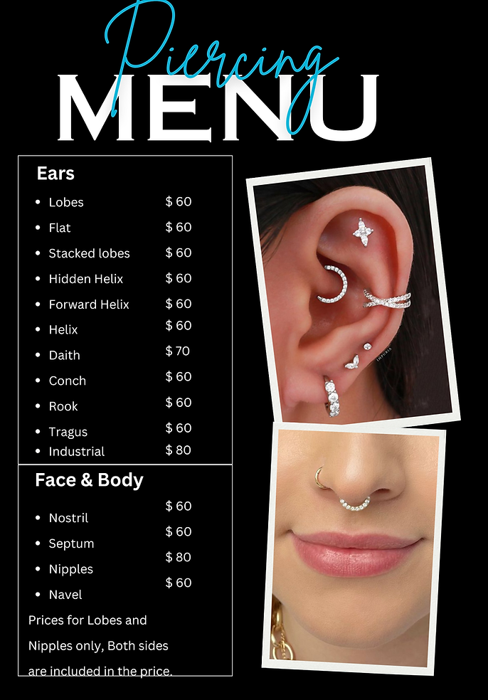 some ink different piercing